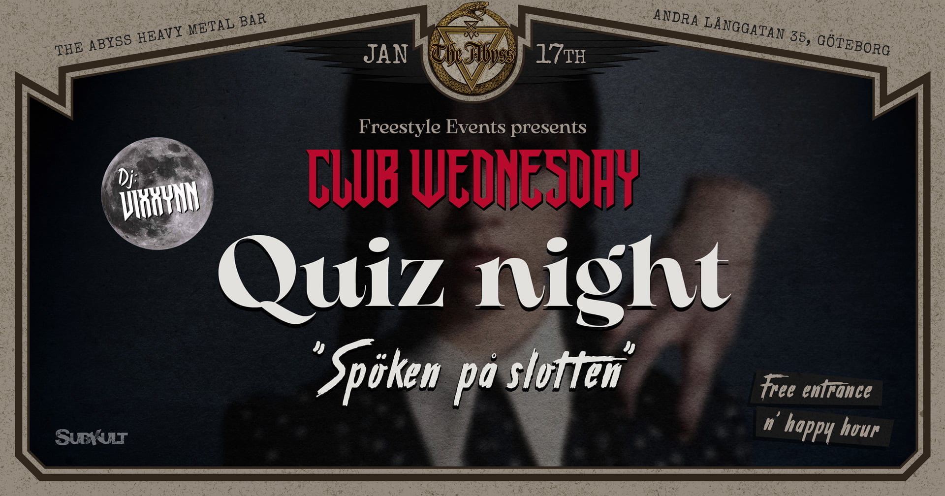 Club Wednesday: Quiz night ”Spöken på slotten” » The Abyss Göteborg